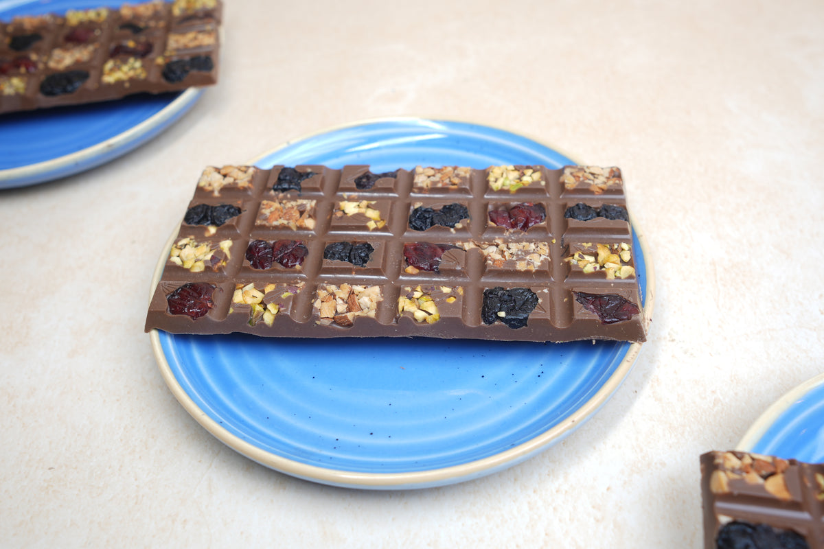 Milk Choco Fruit & Nut Tablet | Enchante Cafe