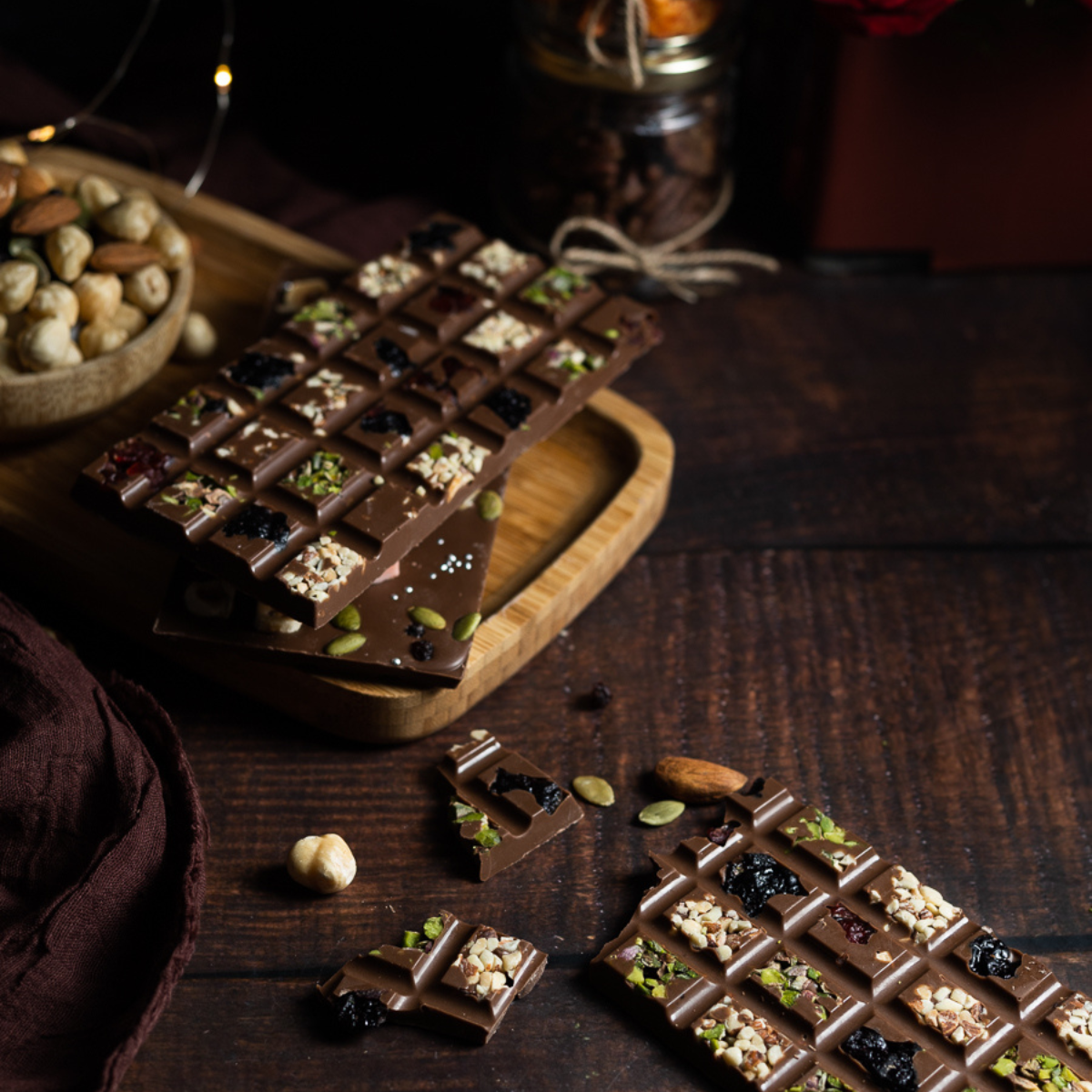 Milk Choco Fruit & Nut Tablet | Enchante Cafe